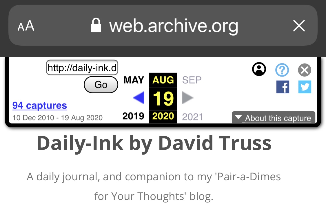Documenting your life | Daily-Ink by David Truss